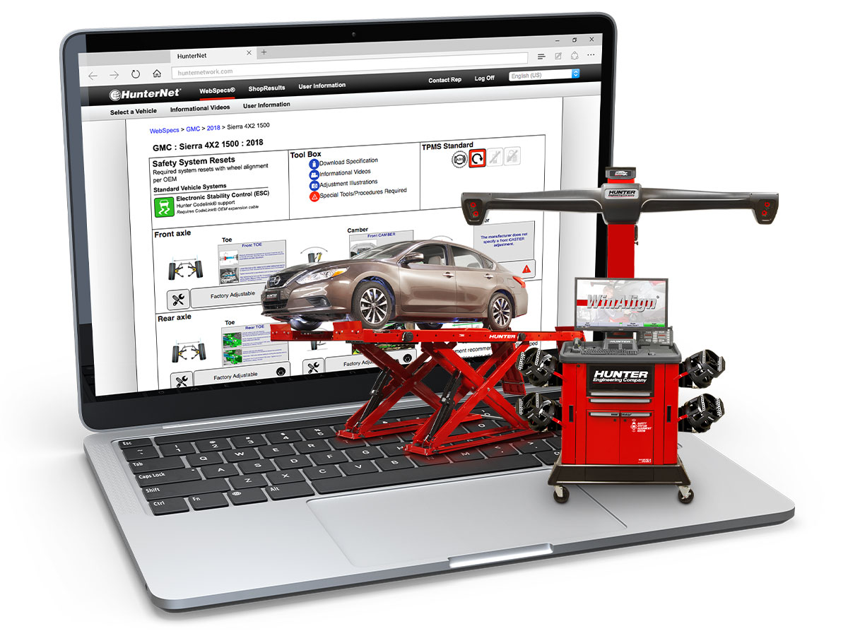 Hunter Hawkeye Elite Wheel Alignment Machine - George Stock & Company