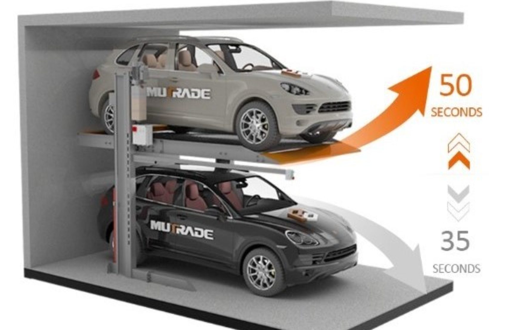 Hydraulic Two Post Car Parking Lift - George Stock & Company